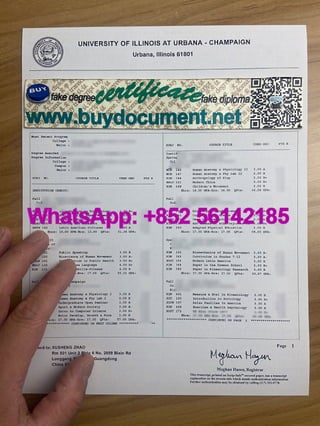 UIUC transcript. University of Illinois Urbana-Champaign transcript. | PDF