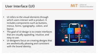 User interface and User experience course | PPTX
