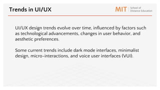 User interface and User experience course | PPTX