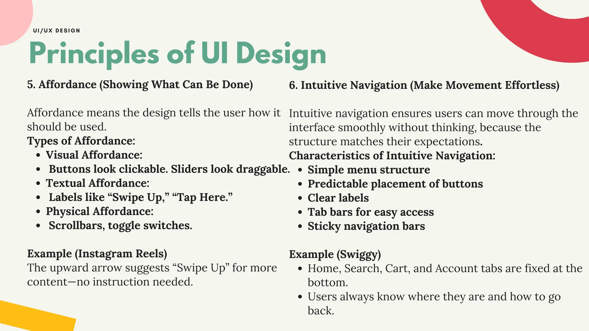 UI / UX design, user centered design and principles | PDF