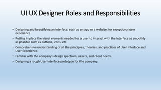 UI UX Designer JD | PPTX