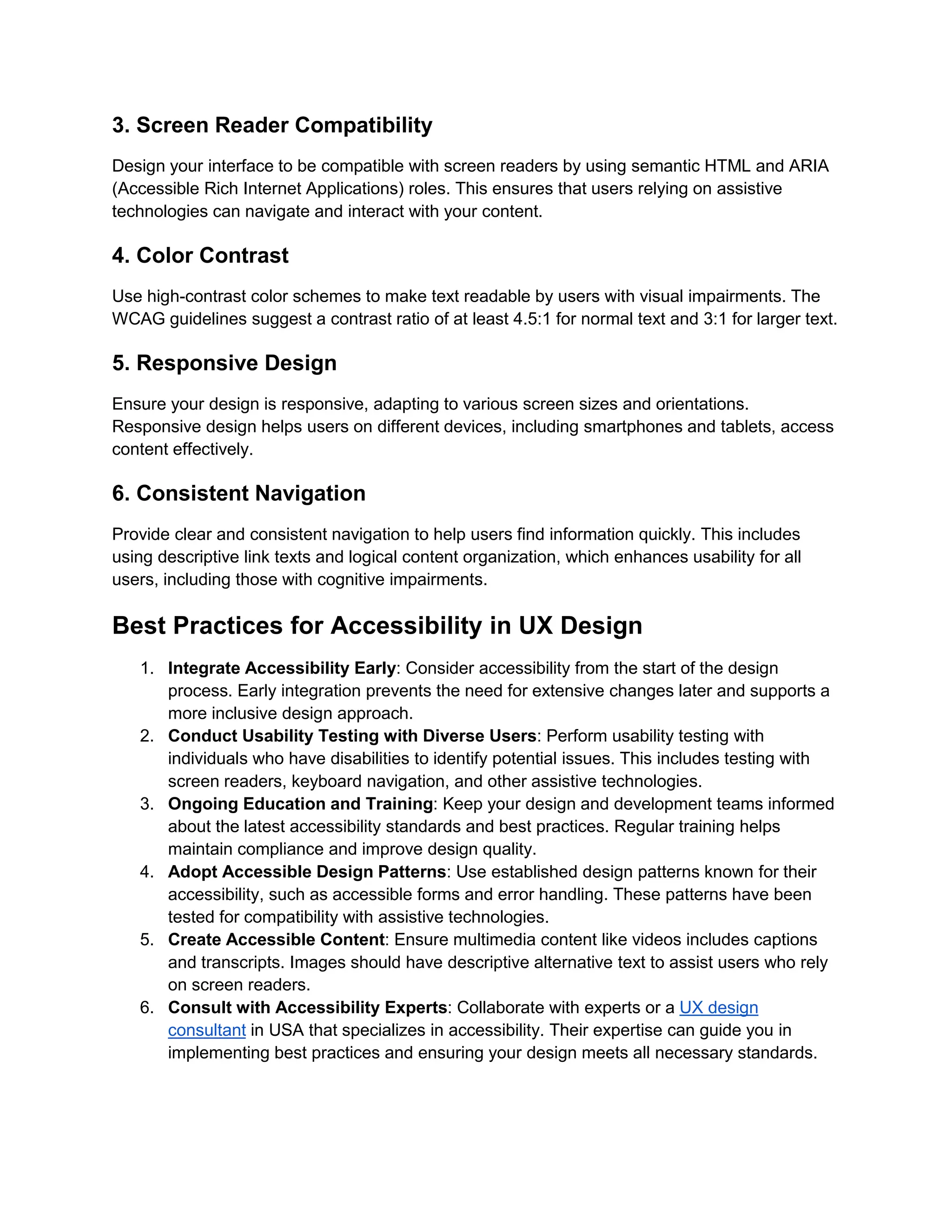 USA’s Guide to Accessible UI/UX Design and Compliance | PDF