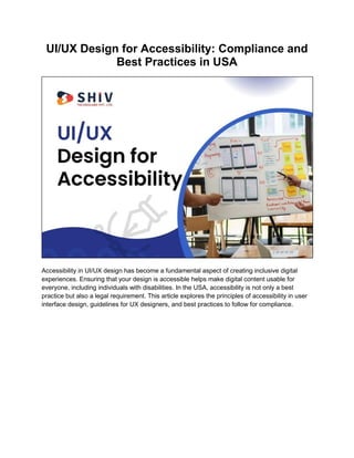 USA’s Guide to Accessible UI/UX Design and Compliance | PDF