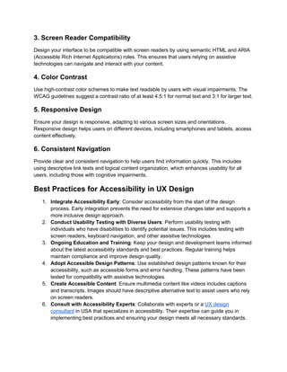 USA’s Guide to Accessible UI/UX Design and Compliance | PDF
