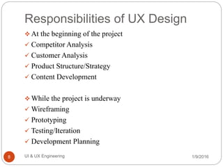 UI & UX Engineering | PPTX