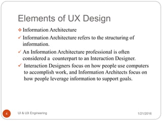 UI & UX Engineering | PPT
