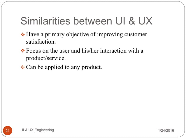 UI & UX Engineering | PPT
