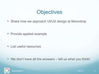 UI UX design - talk at NewMe Accelerator | PPT