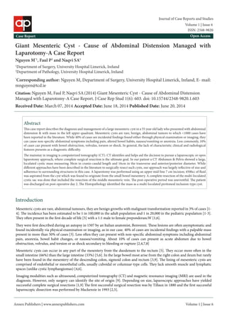 Giant mesenteric-cyst-cause-of-abdominal-distension-managed-with ...
