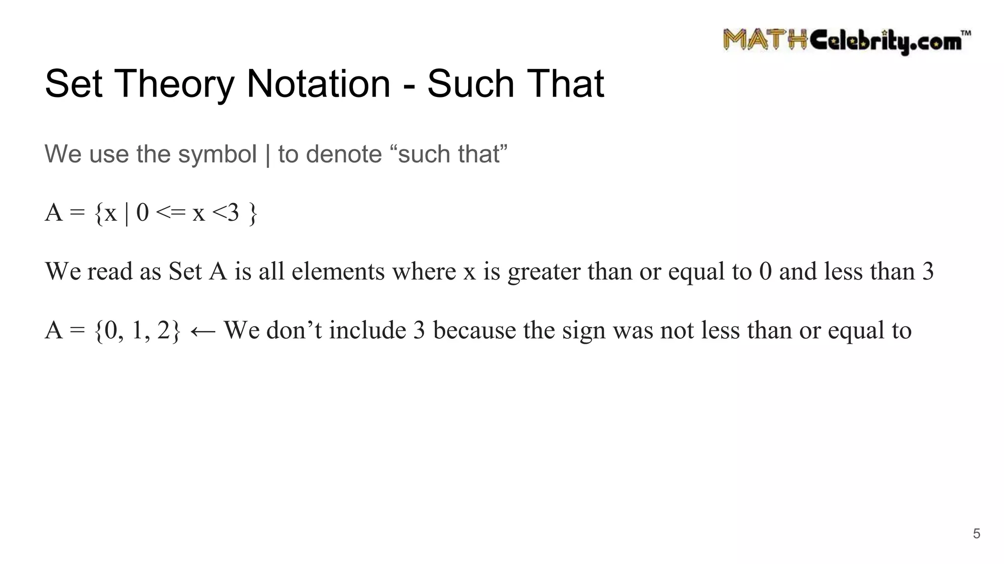 How To Write Set Notation | PPT