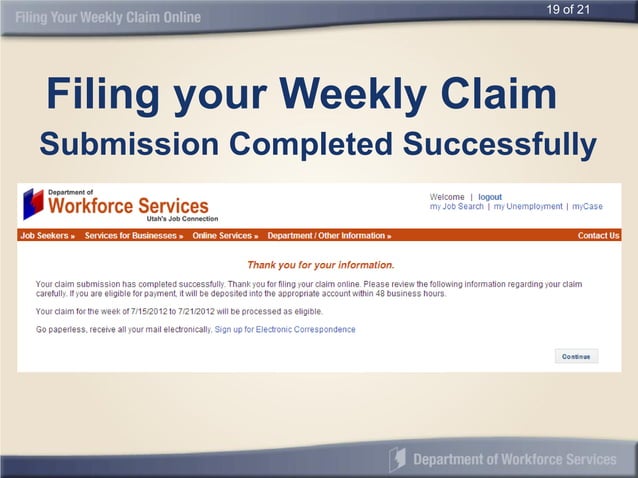 Unemployment Benefits: How to File Weekly Claims Online | PPT