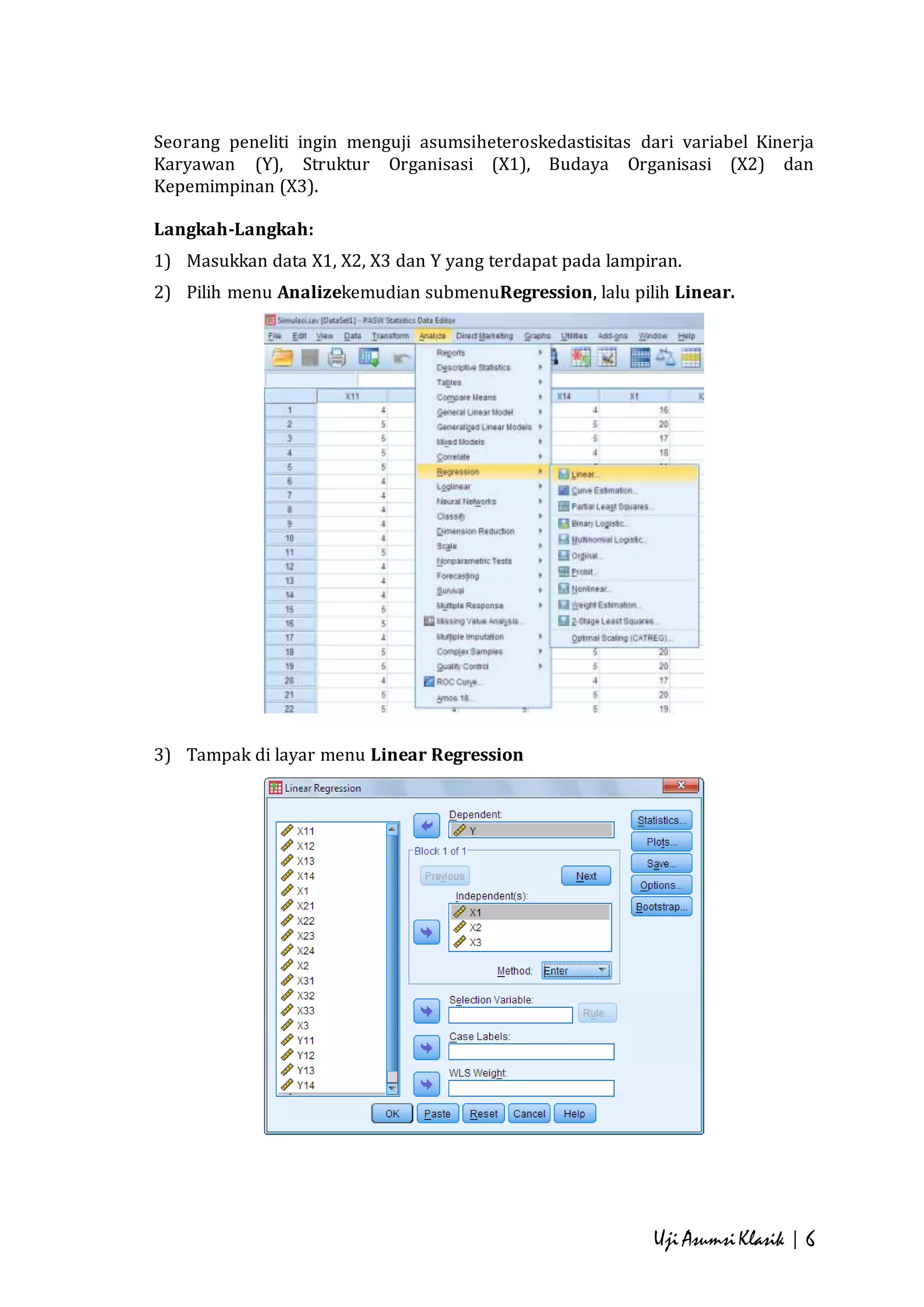 Uji asumsi klasik | DOCX