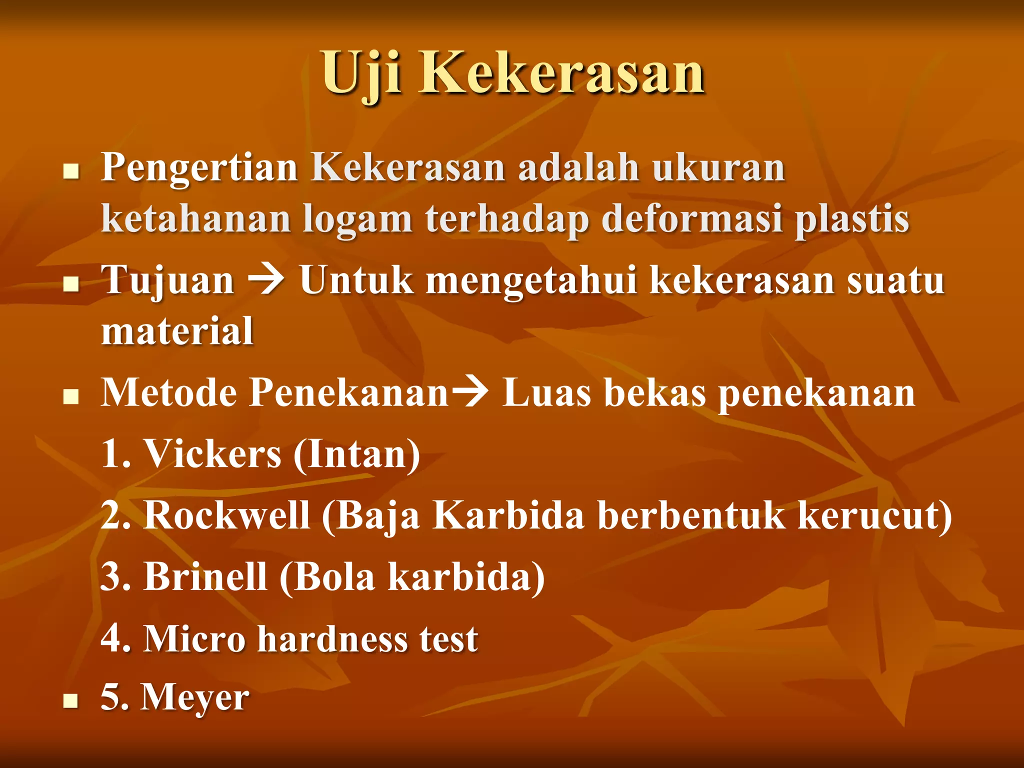Uji kekerasan | PPTX