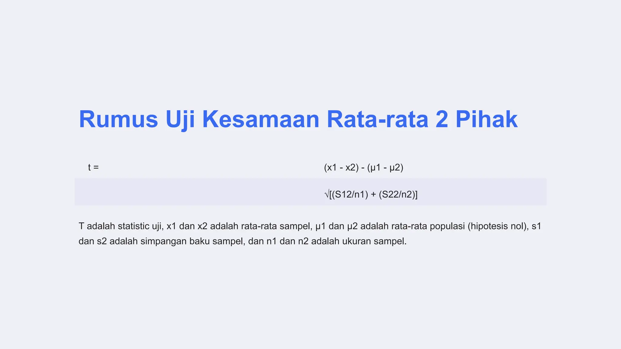Uji Kesamaan Rata rata 2 Pihak statistika.pptx