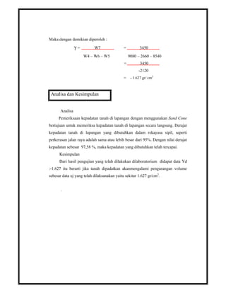 Uji sand-cone | PDF