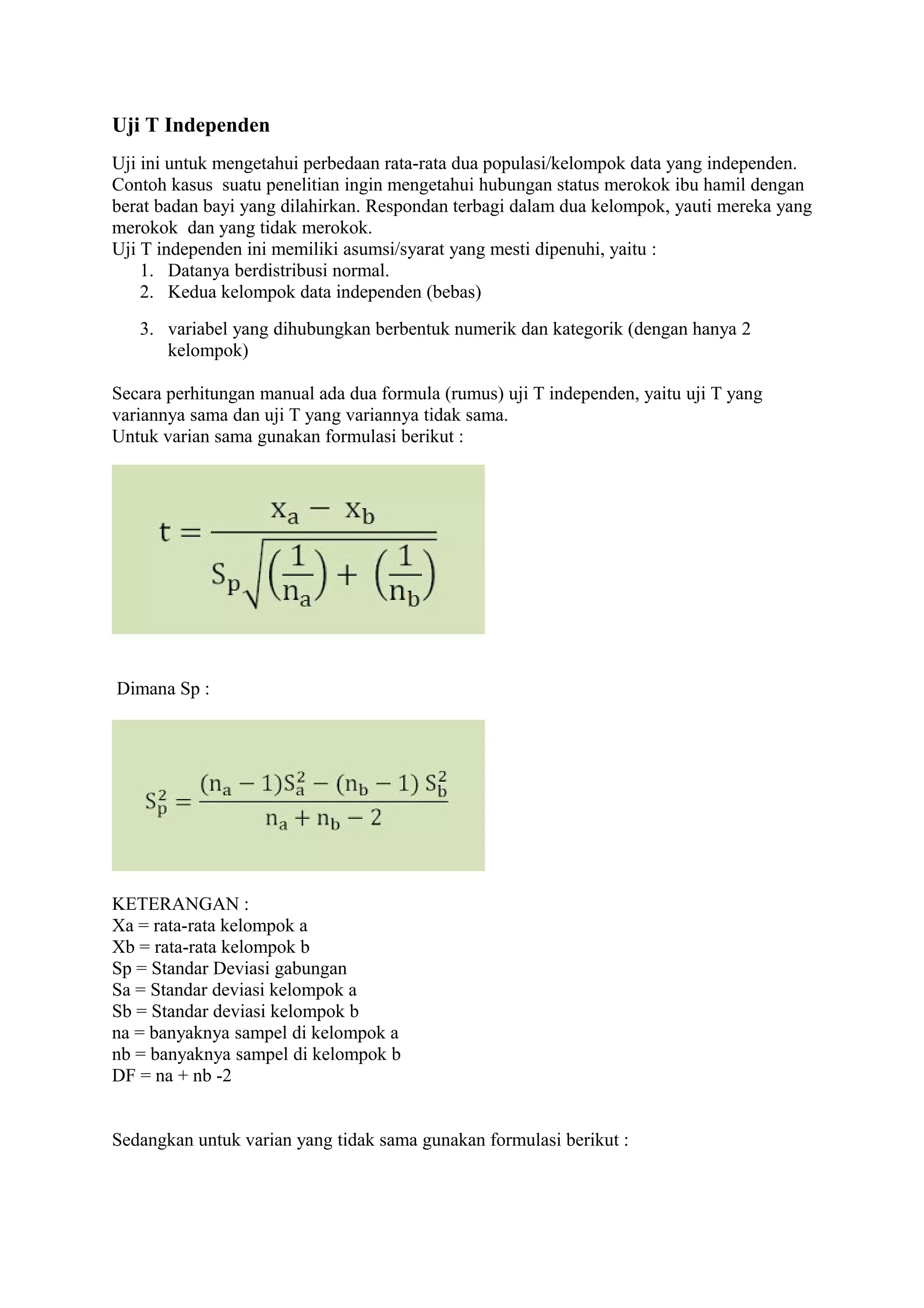 Uji t-independen (1) | DOC