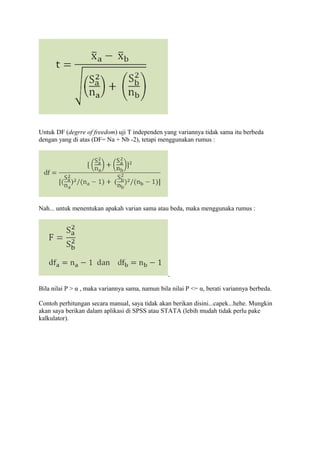 Uji t-independen (1) | DOC