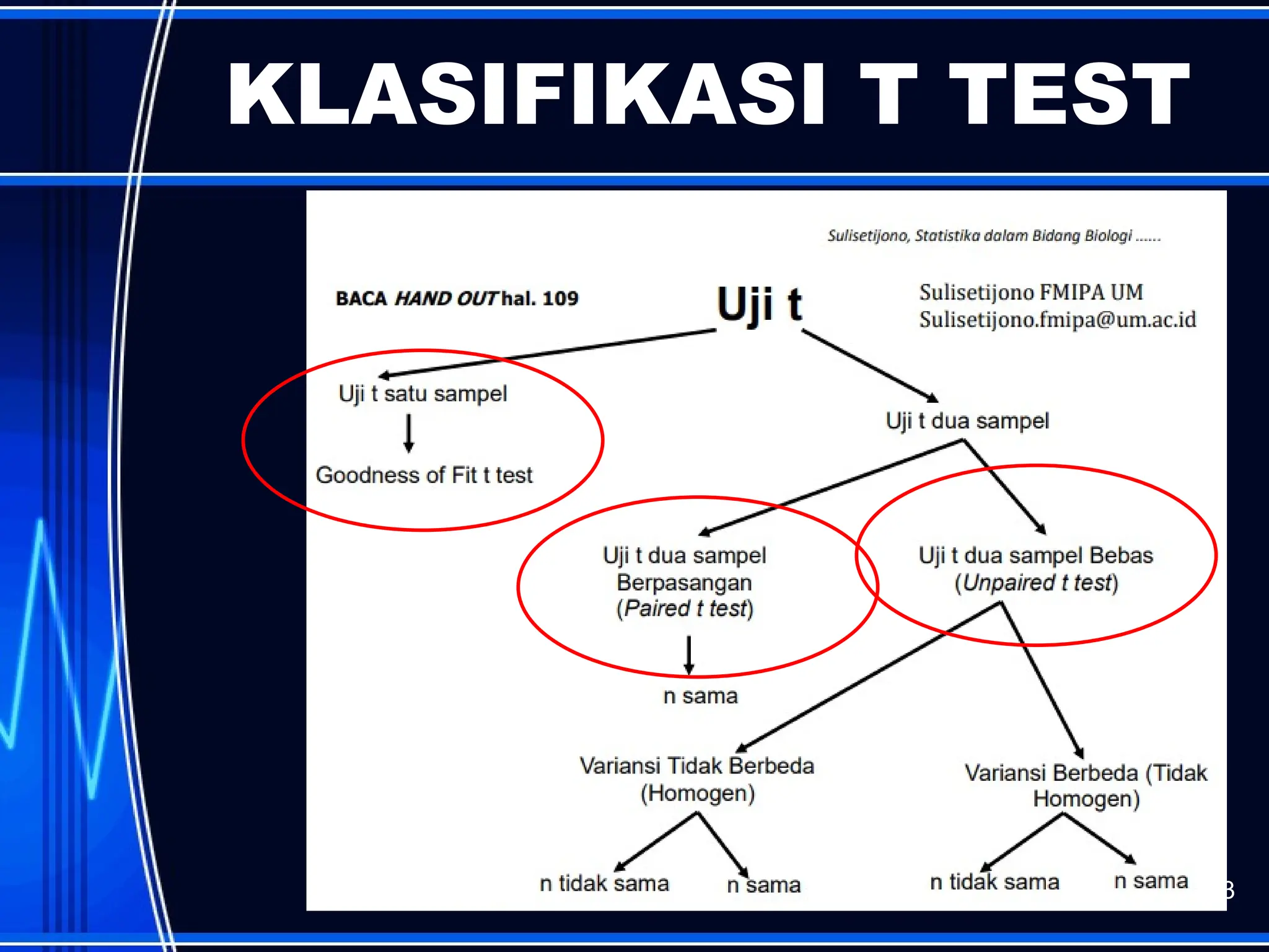 UJI - T - TEST Statistika Pertemuan 6 .ppt