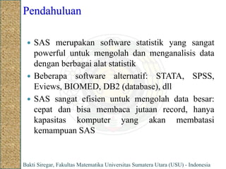 T tes menggunakan sas | PPT