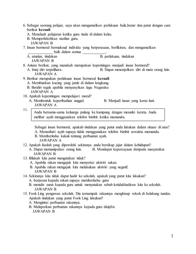 Ujian 1-pendidikan-moral-tingkatan-3 2019 | DOCX