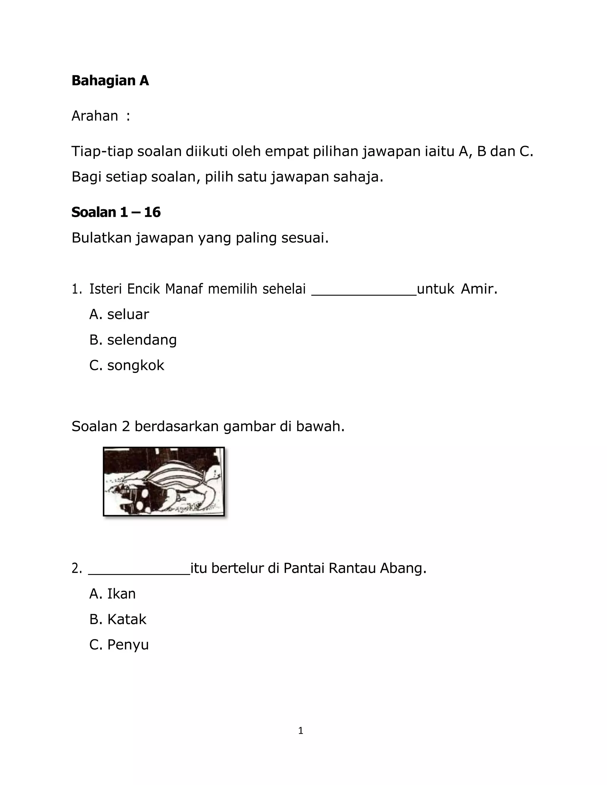 Ujian-Akhir-Tahun-KSSR-Tahun-2-Bahasa-Melayu-Pemahaman-Set1.docx