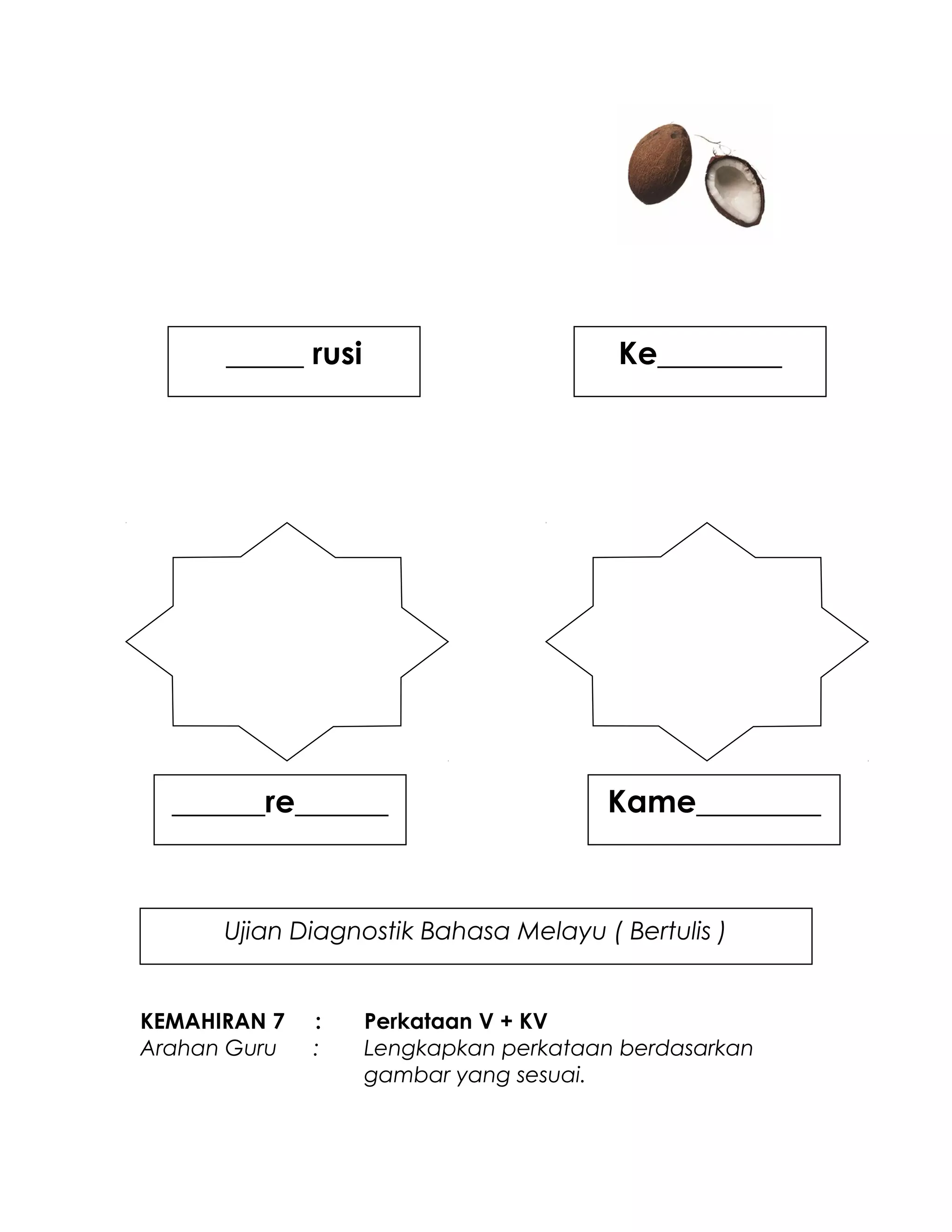 Ujian diagnostik bertulis. | DOC