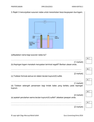 Latihan Kimia SPM | DOCX
