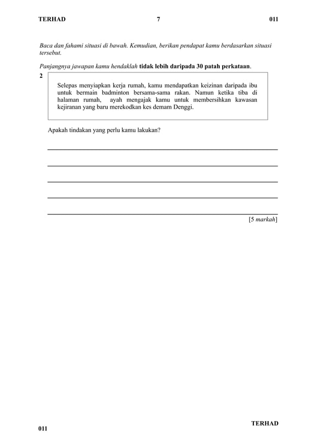 UJIAN AKHIR SESI AKADEMIK TAHUN 6 2024 1 | PDF