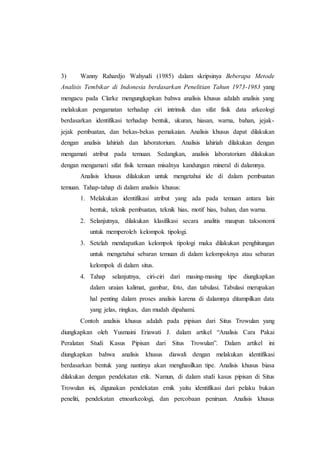 Metode Arkeologi II | DOCX