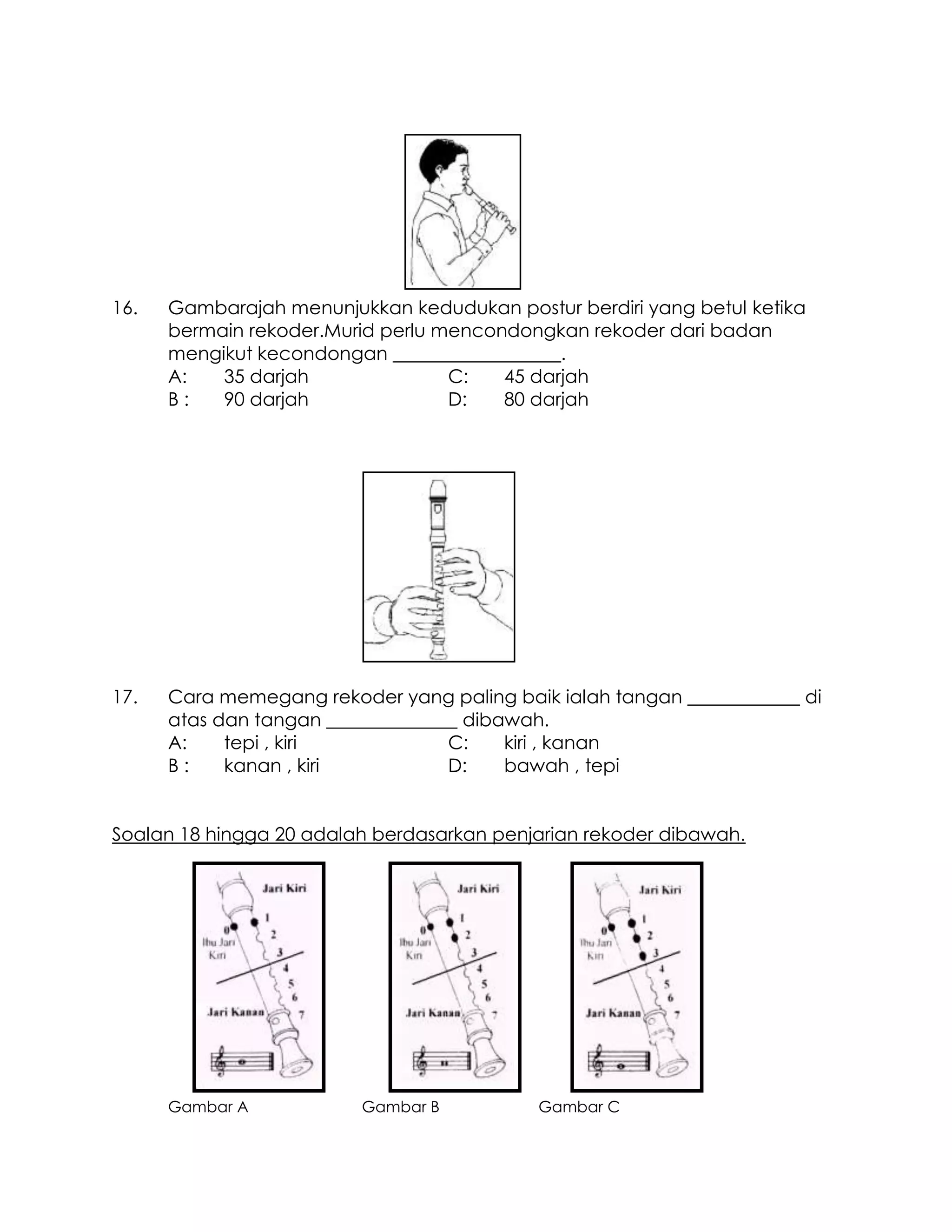 Ujian akhir tahun muzik tahun 5 | DOCX