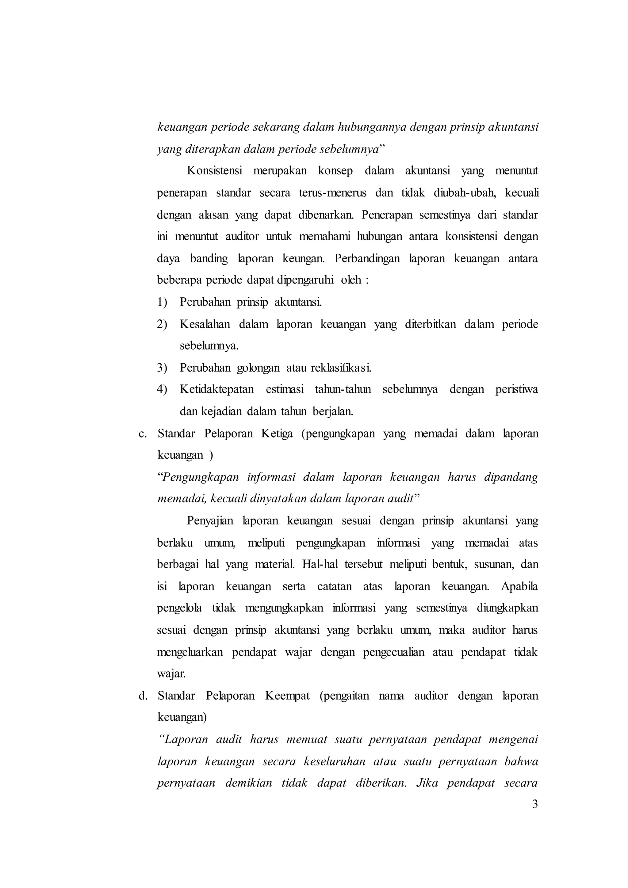 Pelaporan Audit Keuangan dan Audit Kinerja | DOCX