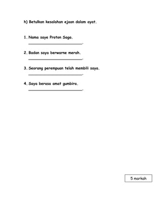 CONTOH SOALAN BM TAHUN 2 | DOC