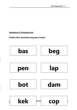 Ujian diagnostik bacaan bm | DOCX
