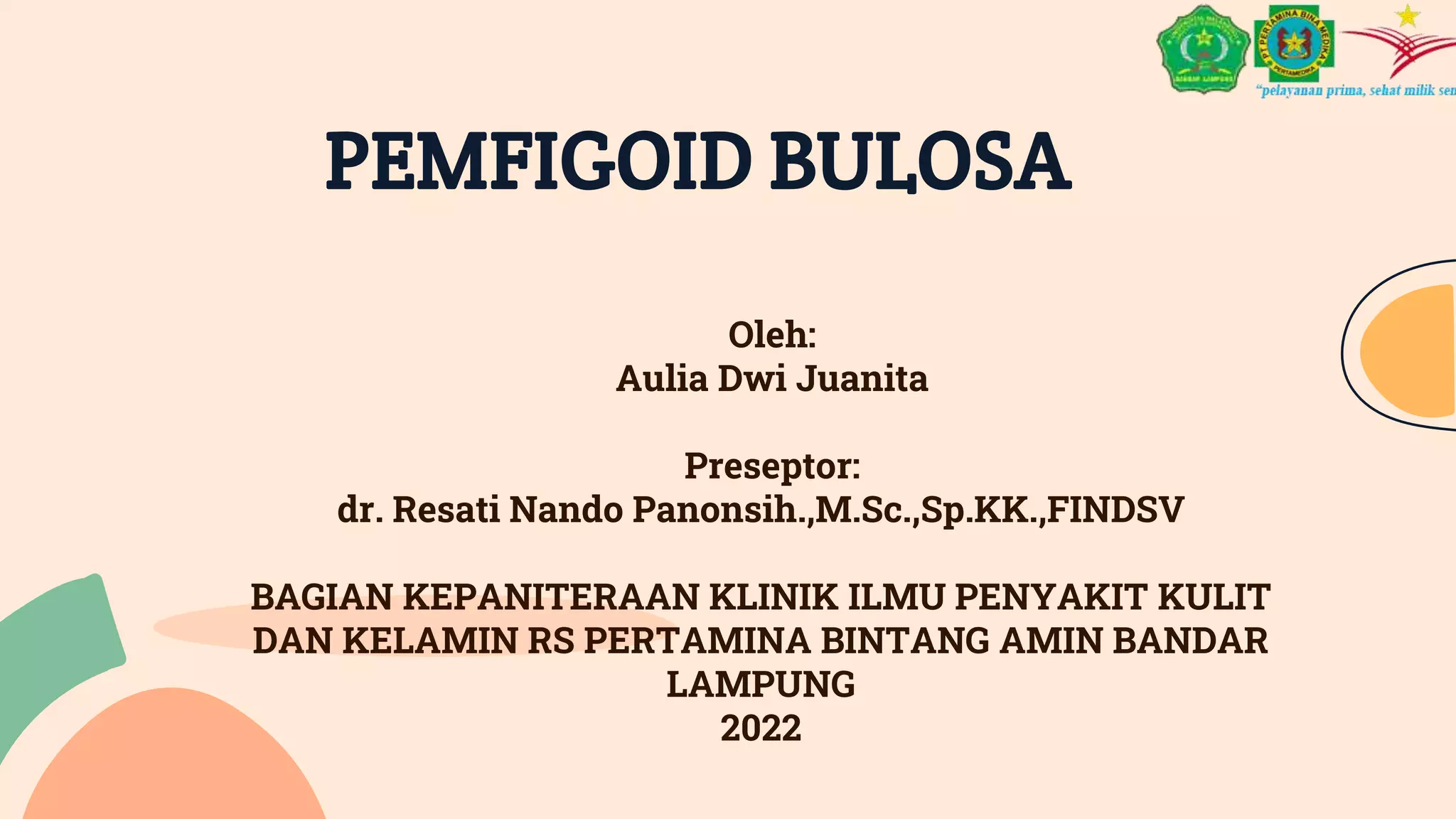 LAPORAN KASUS PEMFIGOID BULOSA | PPTX