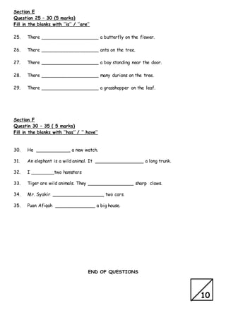 Ujian mac bi tahun 3 k2 | DOCX
