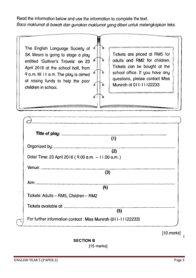 Ujian mac bi tahun 5 | DOCX