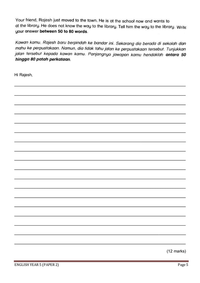 Ujian mac bi tahun 5 | DOCX