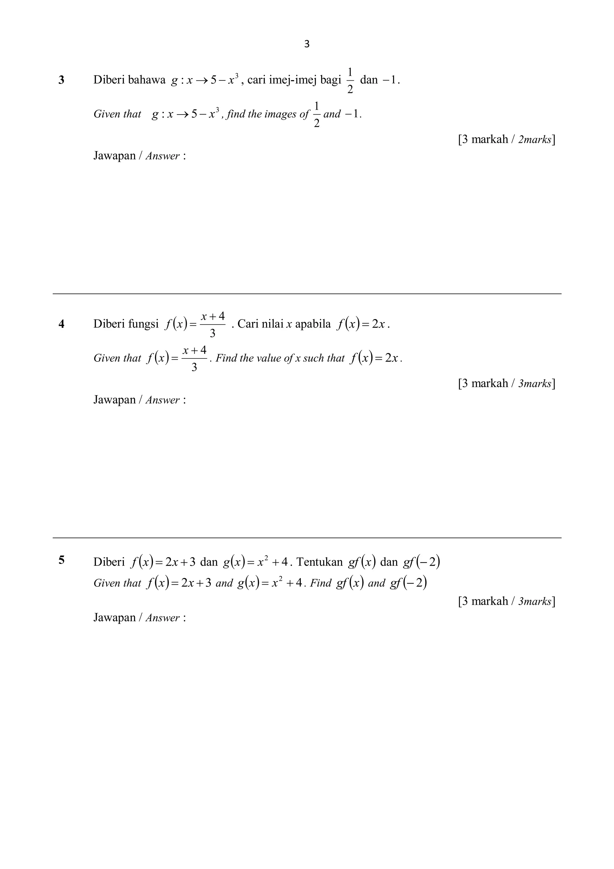 Ujian mac matematik tambahan tingkatan 4 k2 | PDF