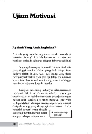 Ujian motivasi | PDF