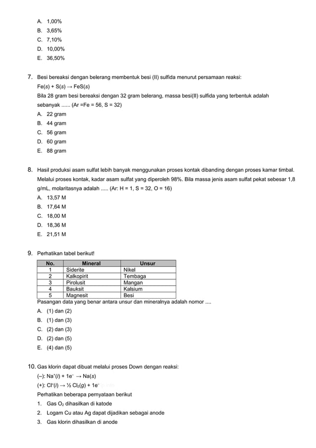 Soal Ujian nasional (UN) kimia 2019.doc