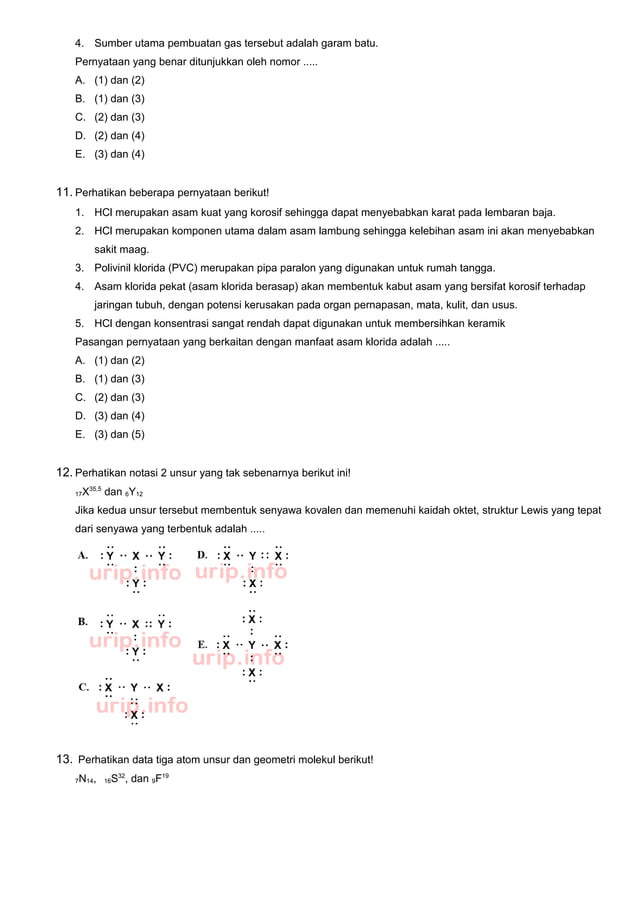 Soal Ujian nasional (UN) kimia 2019.doc
