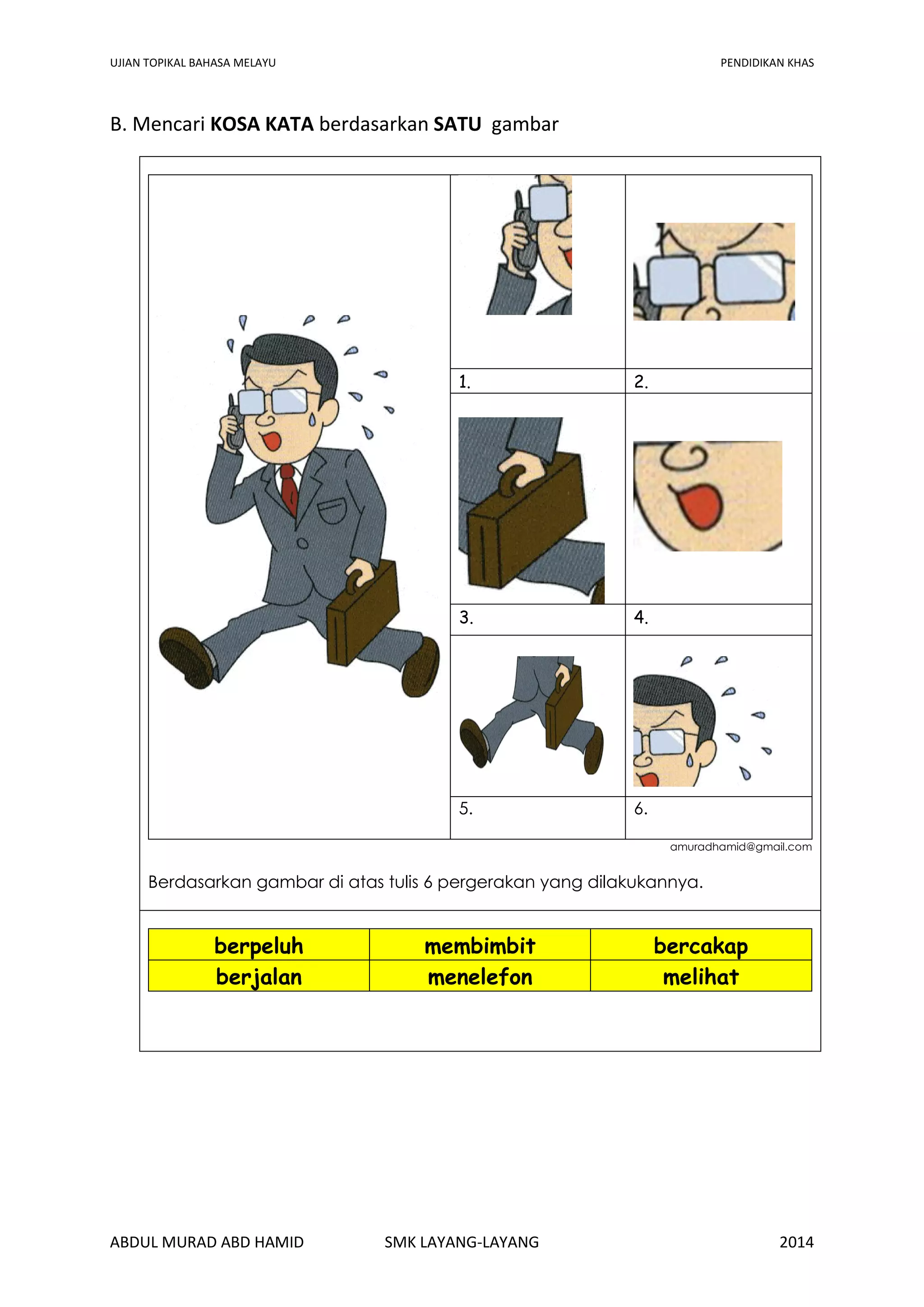 kata kerja BAHASA MELAYU PENDIDIKAN KHAS - oleh ABDUL MURAD ABD HAMID | PDF