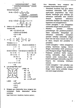 UJIAN ULANG 1 PLPG MATEMATIKA UMP | PDF