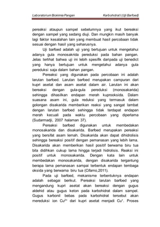 Uji barfoed | DOCX