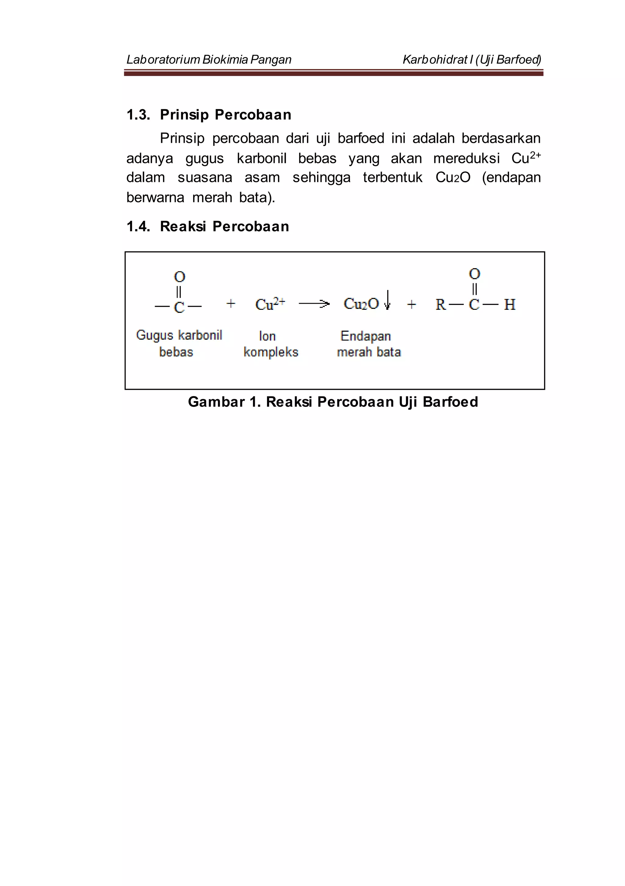 Biokimia Pangan - Uji barfoed | DOCX