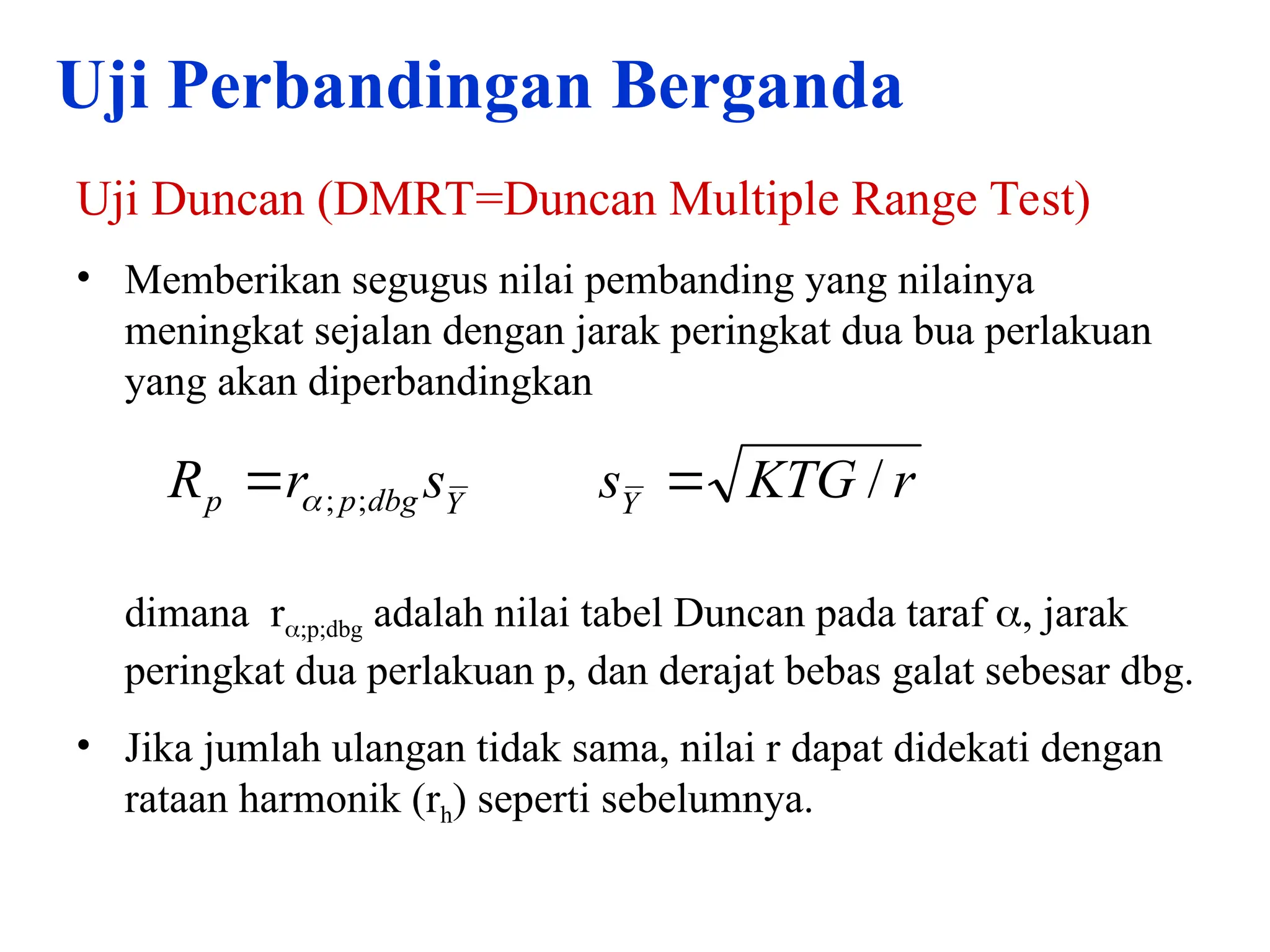 Uji Rerata Beda Perlakuan dengan BNT,BNJ,DMRT.ppt