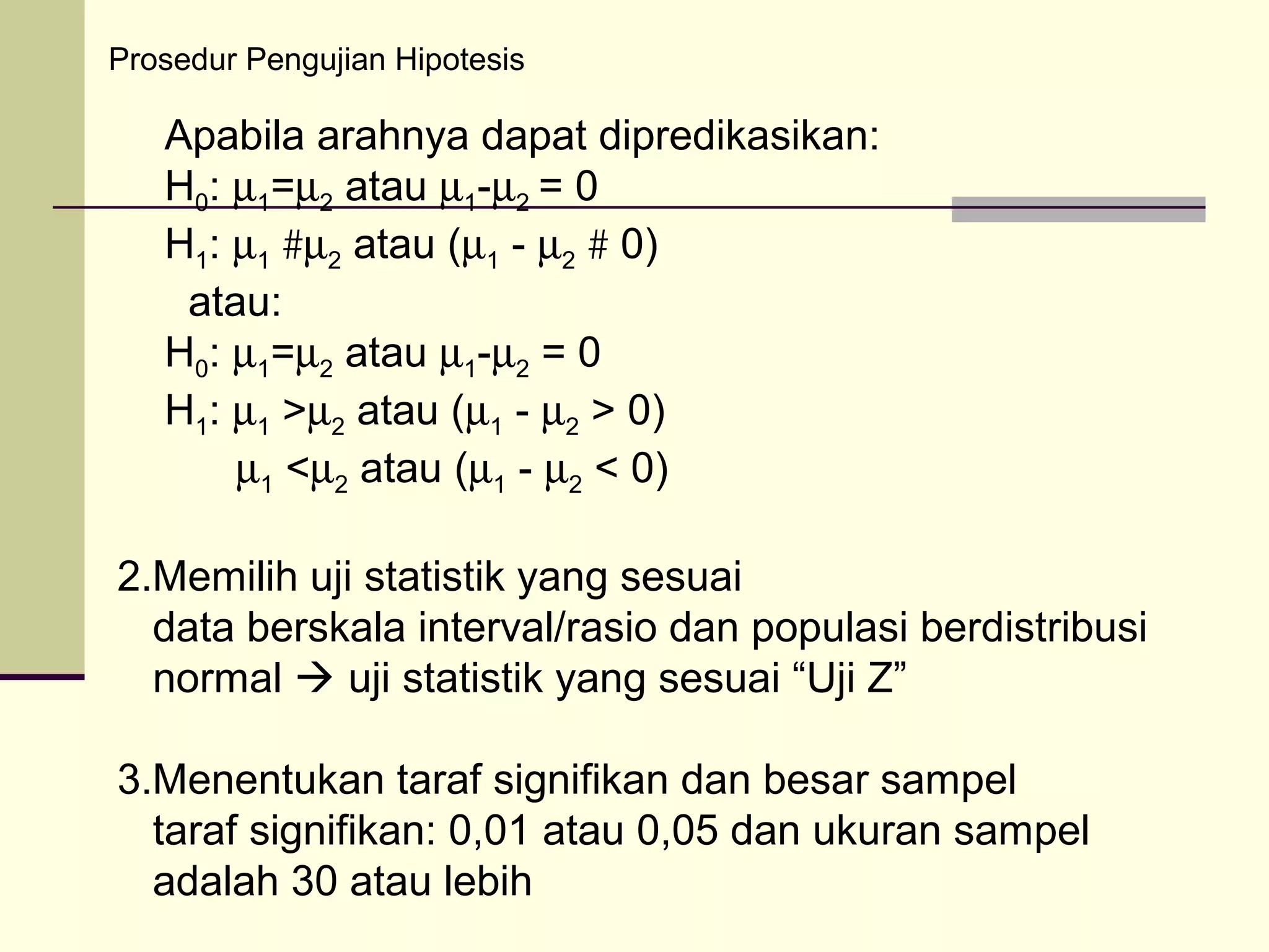Uji beda mean | PPT