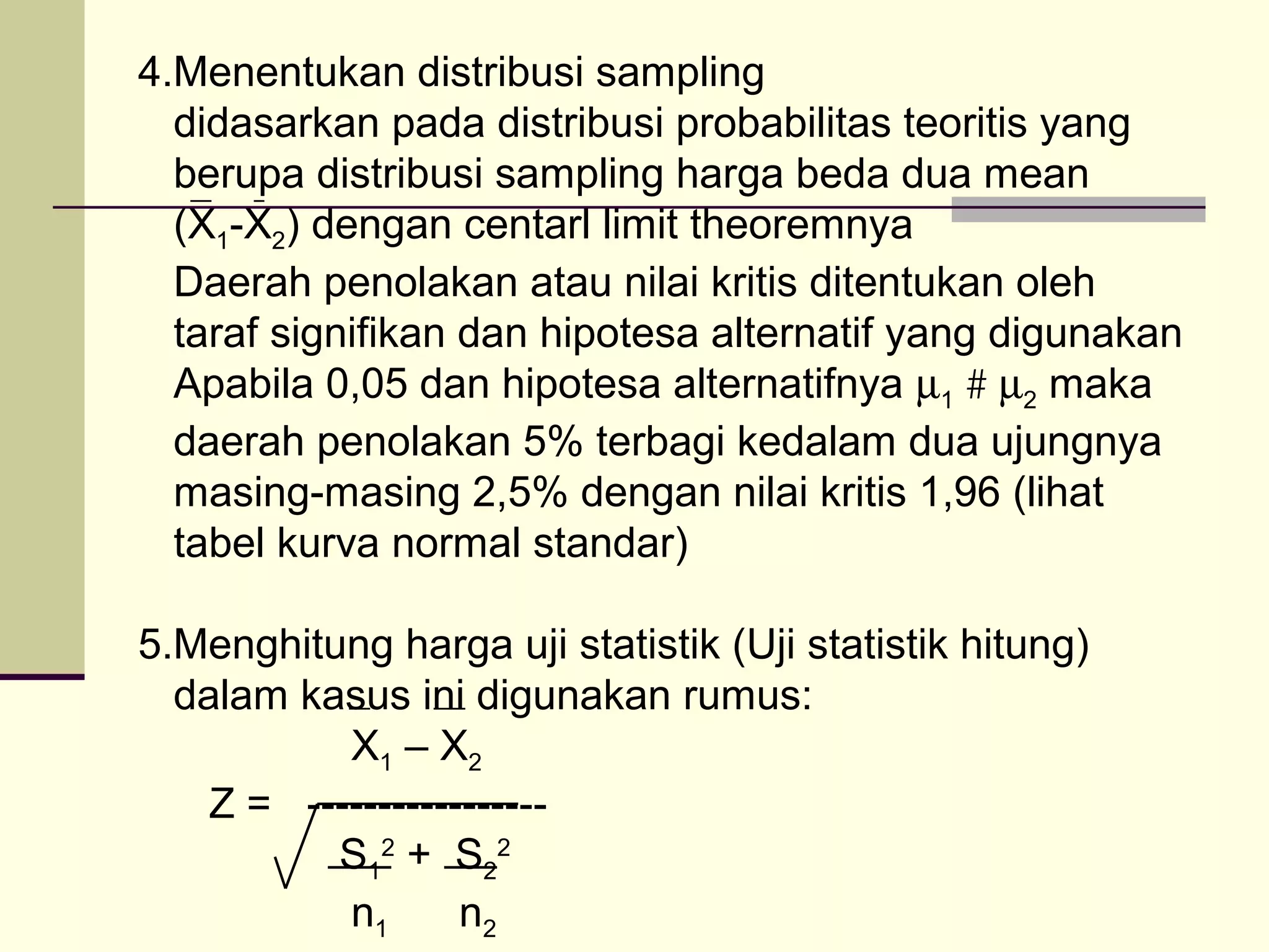 Uji beda mean | PPT