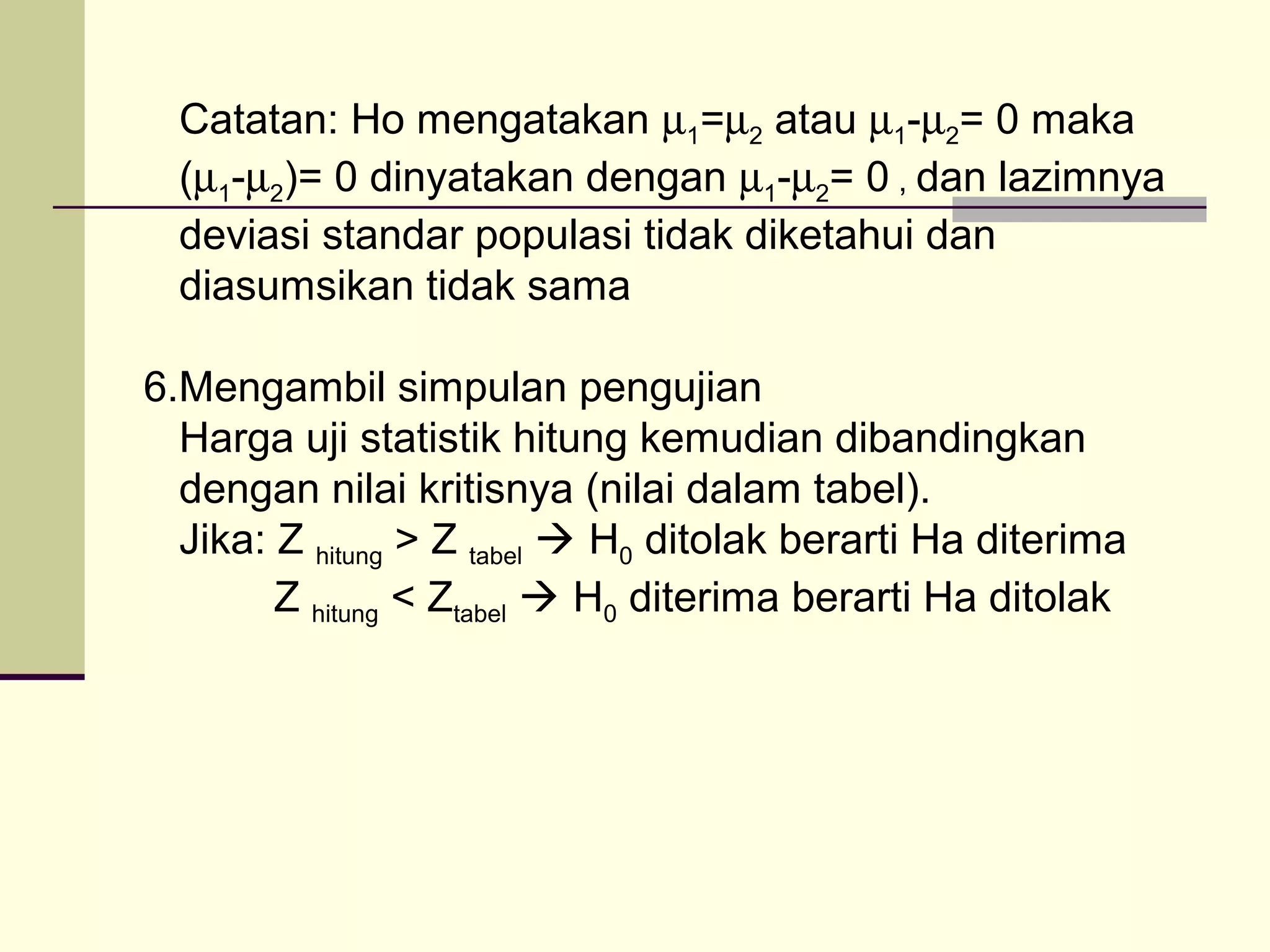 Uji beda mean | PPT