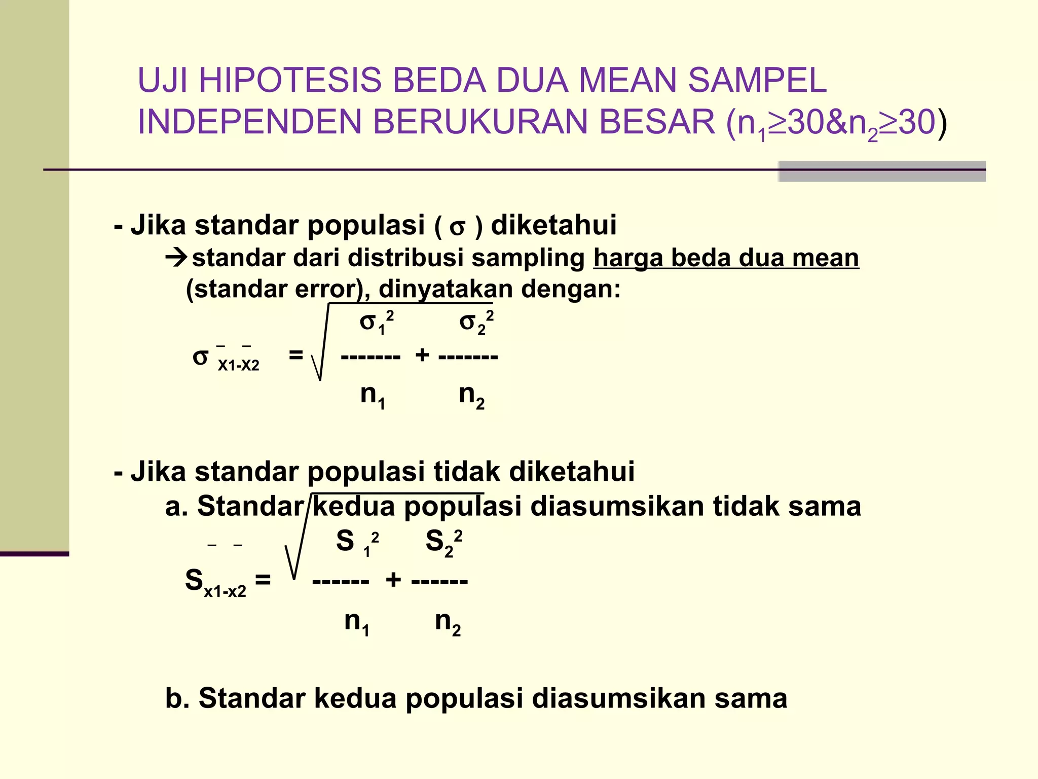 Uji beda mean | PPT